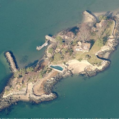 Albert Zesiger's Island in Norwalk, CT (Google Maps)