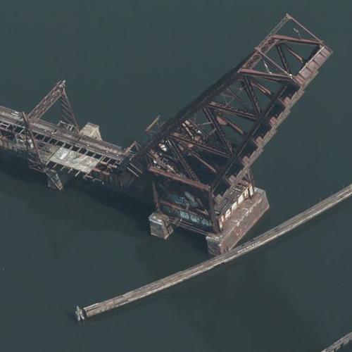 Crook Point Bascule Bridge in Providence, RI (Google Maps)