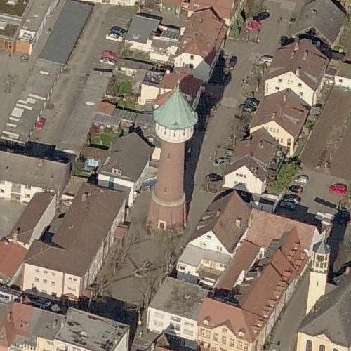 Eppelheimer water tower in Eppelheim, Germany (Google Maps)