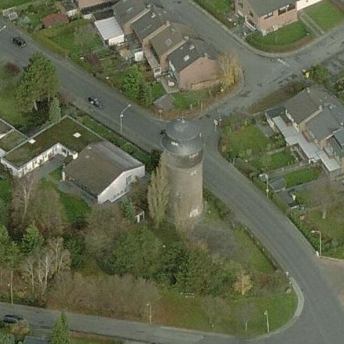 Merzenich water tower in Merzenich, Germany - Virtual Globetrotting