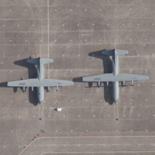 Two versions of the Lockheed C-130 Hercules in Gantt, SC (Google Maps)