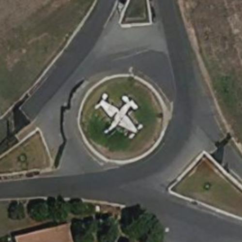 Lockheed T-33 Shooting Star in Kayseri, Turkey (Google Maps)