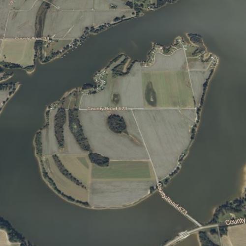 Godfreys Island in Centre, AL (Google Maps)