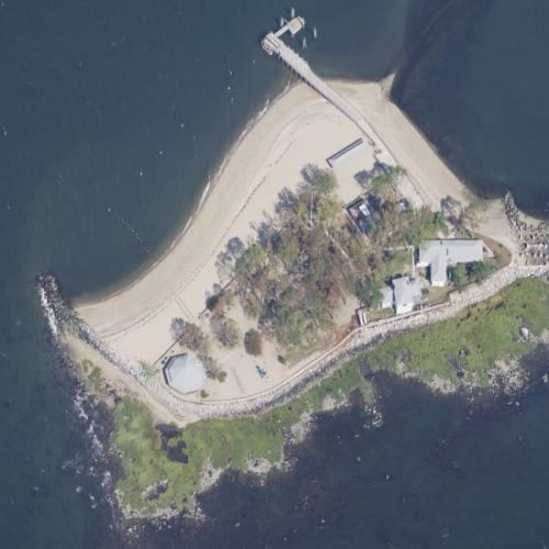 Little Captain Island in Greenwich, CT (Google Maps)