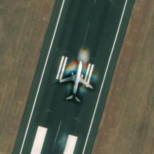 Plane landing at Or Tambo Intl. Airport in Boksburg, South Africa ...