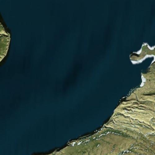 1968 Thule Air Base B-52 crash site in Dundas, Greenland (Google Maps)